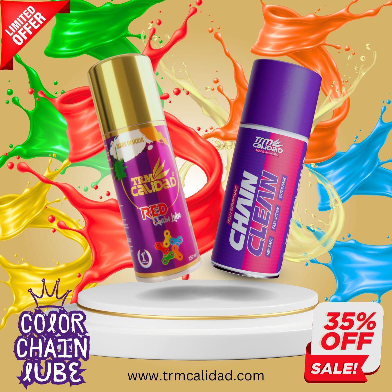 Colour Chain lube 150ML + chain cleaner 150ml combo – Trmcalidad India